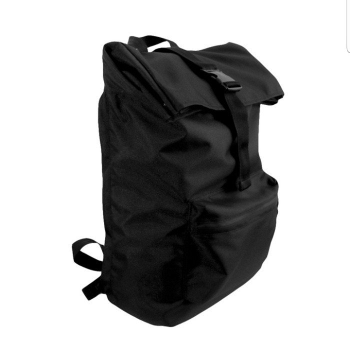 rolltop backpack hitam anti air ready stock - Amnabela Promotion
